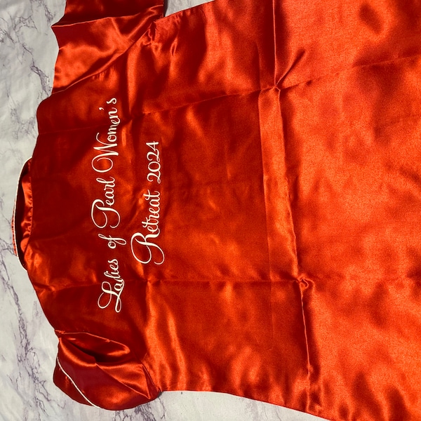 Red Color Pj's,customized Satin Pyjamas,bridesmaid Pajama Sets,bridal ...