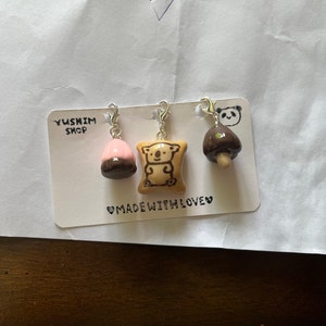 Japanese Chocolate Charm Set of 3 / Koala's Biscuit, Strawberry Choco ...