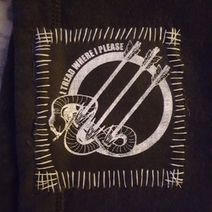 Anti-fascist tread Where I Please Punk Patch Crust Political Anarchist ...