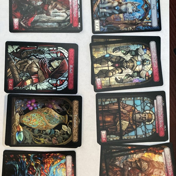 Stained Glass Art Token MTG Token Bundle Magic Token Bundle MTG Stained ...