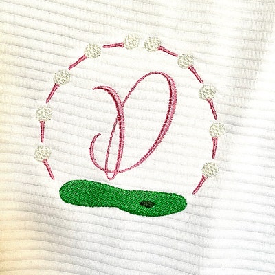 Golf Monogram Frame Preppy Design for Machine Embroidery, 3 Sizes PES ...