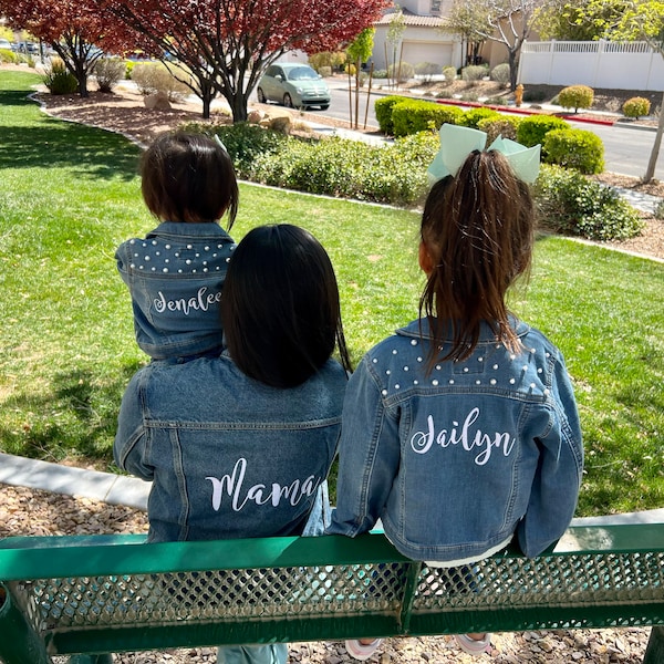 Unicorn Pearl Girls Denim Jacket Pink Purple Glitter Sparkle Jean ...