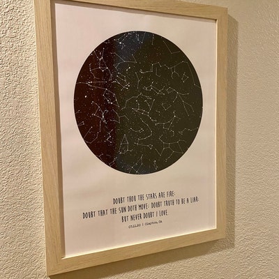 Custom Constellation Map Poster, Night Sky Print, Star Map, Gift for ...