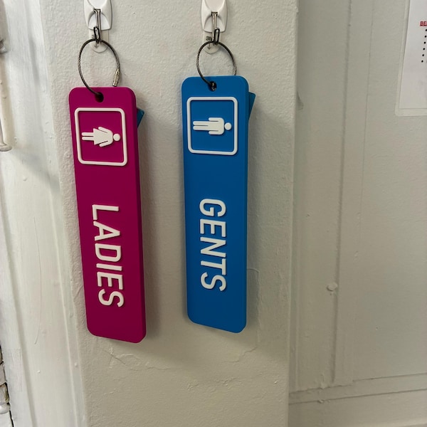 Large Restroom Keychain, Oversized Bathroom Pass, Giant Toilet Key Ring ...