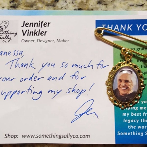 Personalized Memorial Photo Pin, Wedding Lapel Memorial Pin, Memorial ...