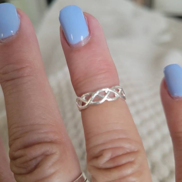 Polished Silver Lightning Bolt Ring, Wear It on Your Index Finger Ring ...