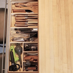 Kitchen Organizer Storage, Kitchen Drawer Insert, Custom Drawer Divider ...