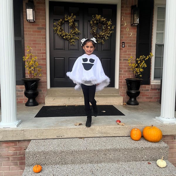 Ghost Boo Happy Girly Lashes Halloween Poncho - Ghost Poncho - Ghost ...