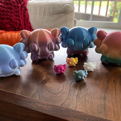 Octopus Sculpture Unique Red & Black Color Blend One-of-a-kind Handmade ...