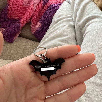 Personalized Bat Pet Tag or Human ID Tag Perfect Tag for - Etsy
