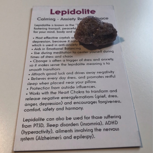 Raw Lepidolite Stone - Lilac Lepidolite Crystal - Raw Lepidolite ...