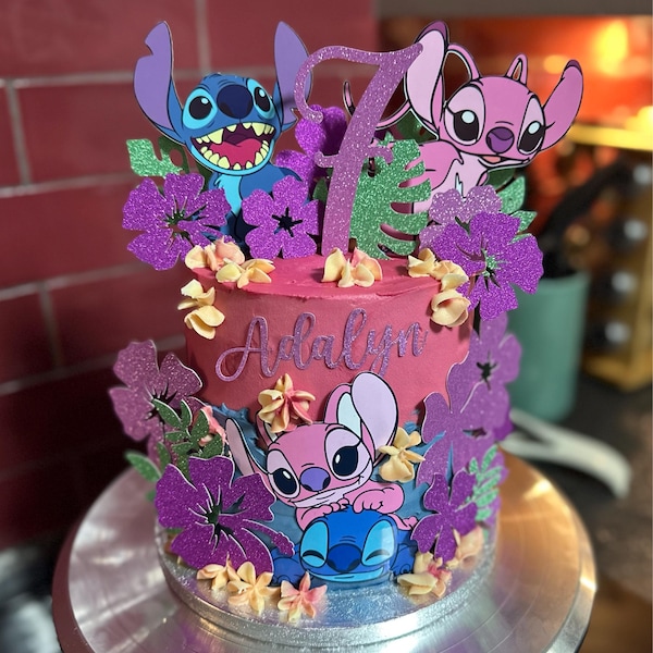 Lilo and Stitch Cake Topper Set/ Lilo & Stitch Cake Topper/ Lilo and ...