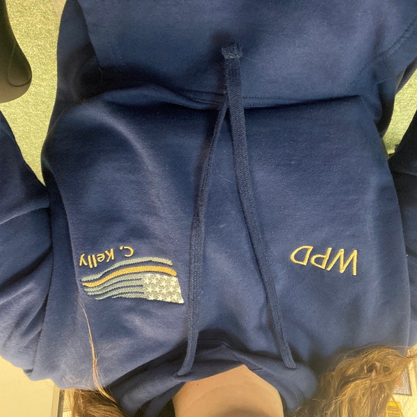 911 Dispatcher Sweatshirt, Thin Gold Line Flag Dispatcher Shirt, First ...