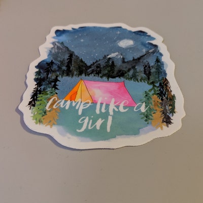Camp Like A Girl Sticker Decal Vinyl, RV Decal Car Decal Laptop Sticker ...