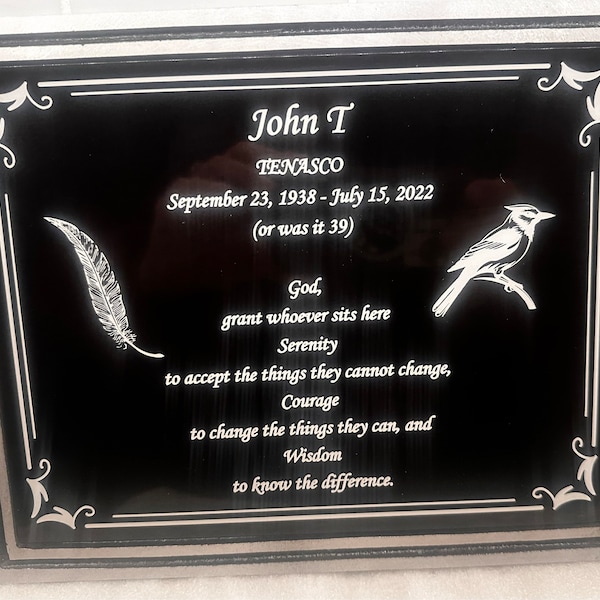 Earth Day Plaques, Dedication Tree Plaques, Remembrance Plaque, Outdoor ...