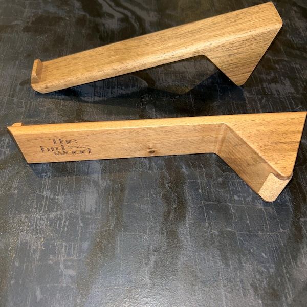 Wood Desk Monitor Stand With Storage - Custom Monitor Riser Shelf - Etsy