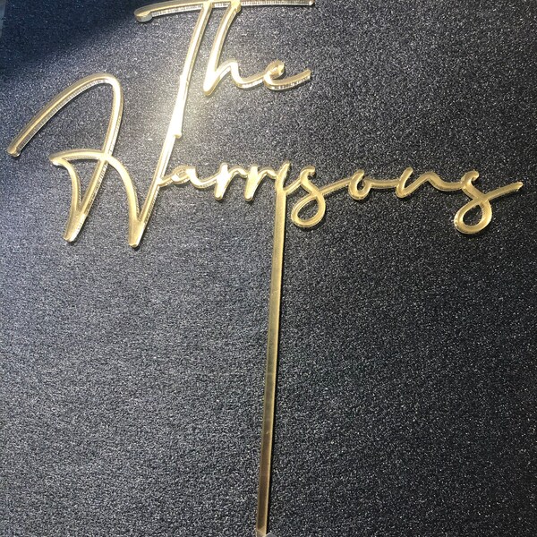 Personalized Cake Topper, Custom Names Cake Topper, Mr and Mrs Cake ...