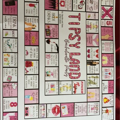 Tipsy Land Party Adult Drinking Board Game Game Night - Etsy