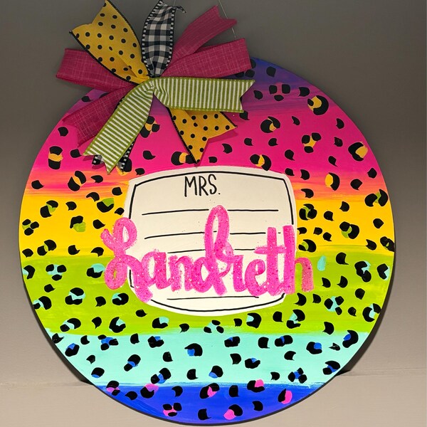 Welcome Teacher Classroom Pencil Bow Coquette Door Hanger - Etsy