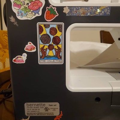 The Collector Tarot Card Vinyl Sticker, Funny Yarn Gift, Crochet and ...