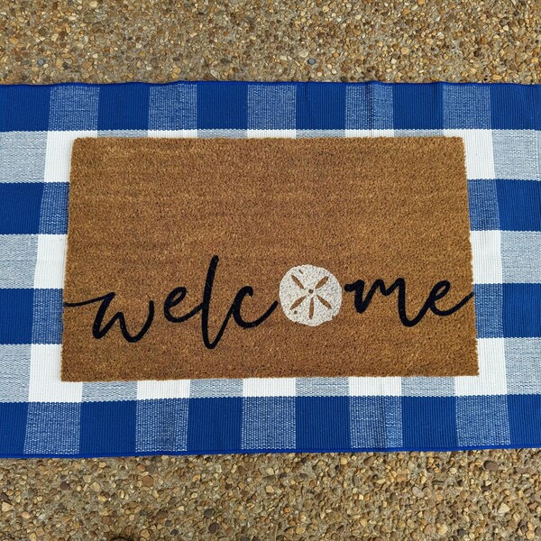 Oversized Buffalo Check Entry Rug, Doormat Layering Rug, Buffalo Plaid ...