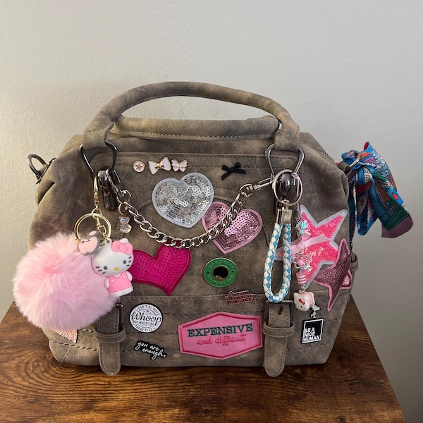 Junk Bag, Vegan Leather Junk Purse, Custom Handbag, Personalized Gift ...