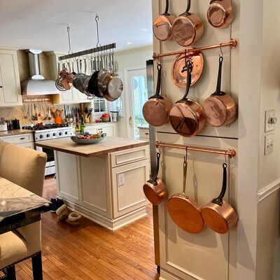 Copper Pot Rail Copper Pot Rack - Etsy