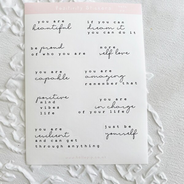 Positive Quotes Planner Stickers Positivity Stickers Motivational ...