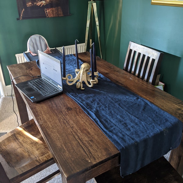 Linen Table Runner in 30 Colors, Washed Heavy Weight Linen, 280 Gr/m2 ...