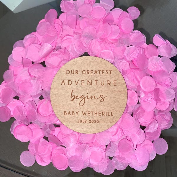 Personalised Pregnancy Announcement Sign | Wooden Due Date Plaque L ...