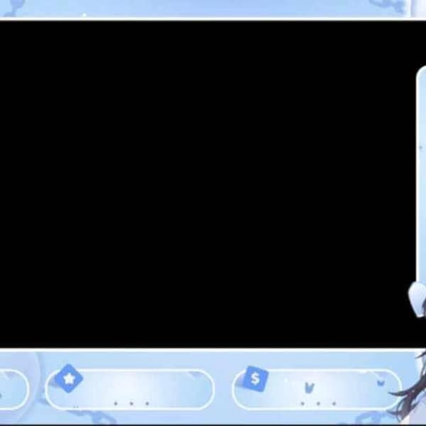 Golden Stardust Static Stream Panel Package, Pastel Purple Overlay ...