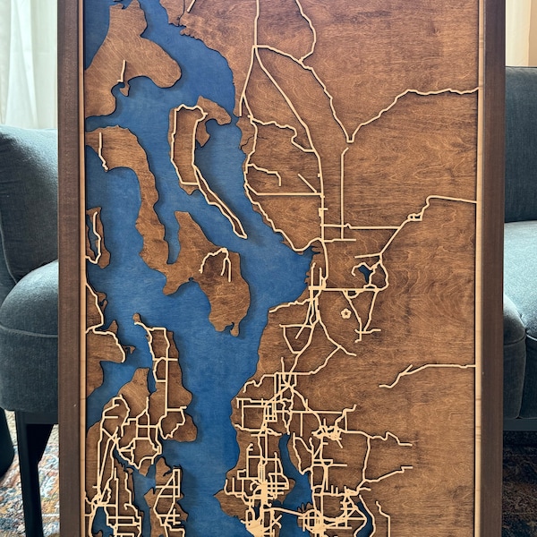 Custom City Map of Any City in the World, Personalized Laser Cut Wood ...
