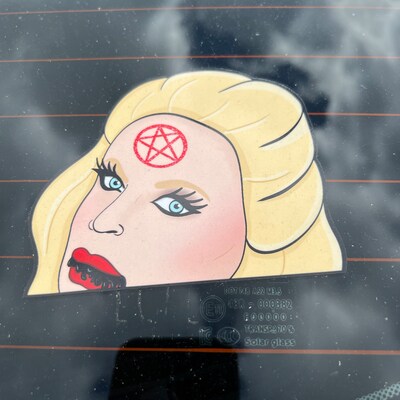 Juno Birch Car Peeker Sticker, English Alien Drag Queen Weatherproof ...