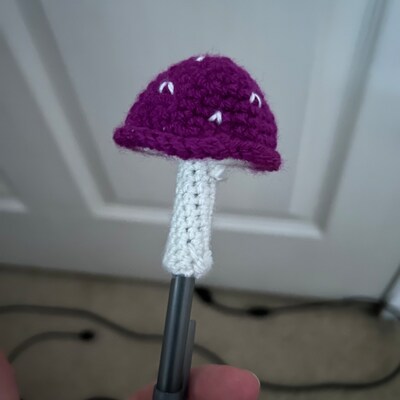 Toadstool Pencil Topper PATTERN, Crochet Pencil Topper, Crochet Pencil ...