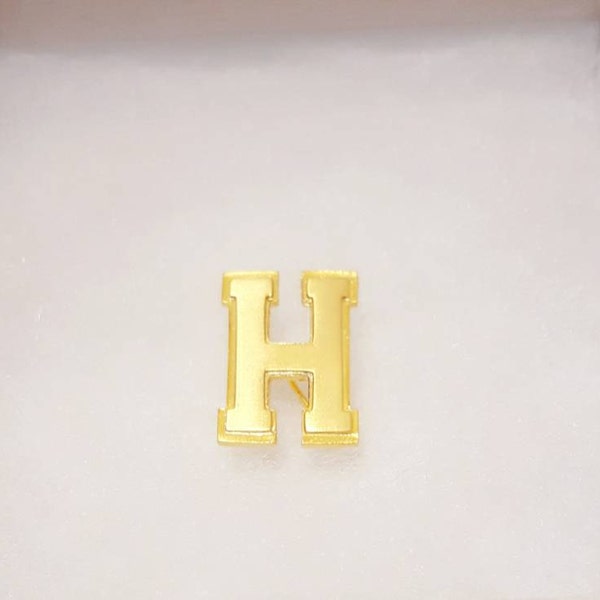 Letter Pin Gold, Gold Letter Pin, Gold Initial Pin, Initial Pin, Name ...