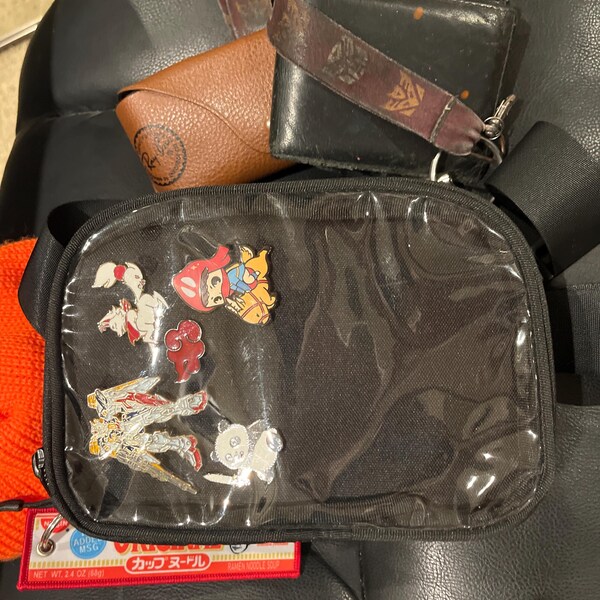 Pin Belt Bag - Ita Bag, Pin Display Bag, Clear Pocket Display Bag, Pin ...