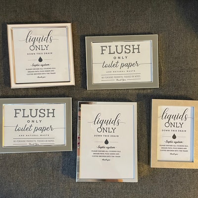 Liquids Only Down This Drain Printable Septic System Sign for Home ...