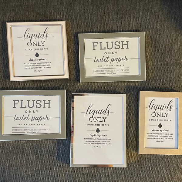 Liquids Only Down This Drain ~ Printable Septic System Sign for Home ...