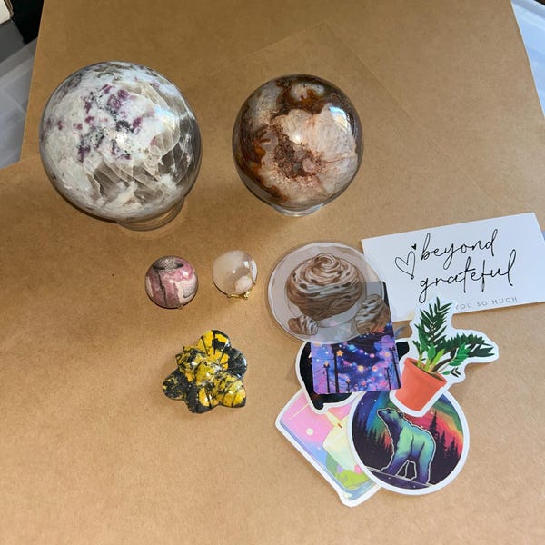 Crystal Spheres Mystery Box - Spheres Only Surprise Box - Crystals and ...