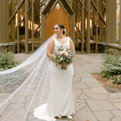 3 Tier 120 Inch Cathedral Wedding Veil With Blusher Bridal - Etsy