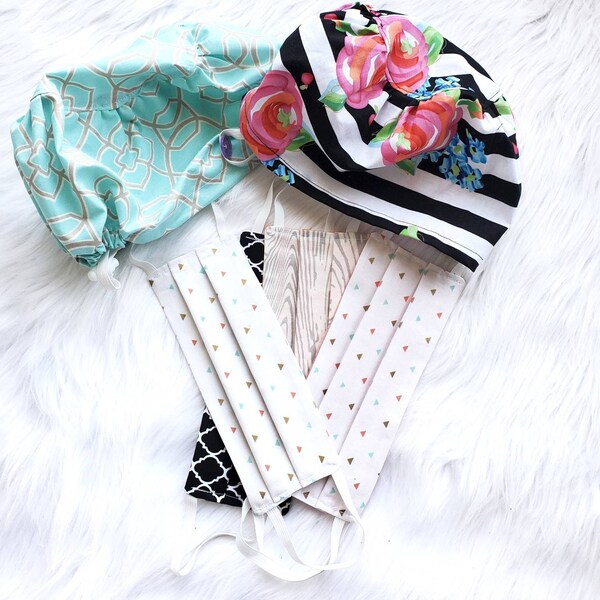 Woman Scrub Cap Sewing Pattern With Video Carli PDF Instant Download ...