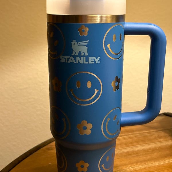Stanley Butterfly Pale Lime Green 40oz Custom Laser Engraved Authentic ...