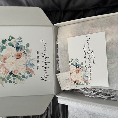 Bridesmaid Proposal Box Personalized Gift Blush Will You Be My ...