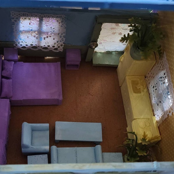 Quarter Scale Room Box Kit, 3D Printed 1/48th Scale, Dollhouse Room Box ...