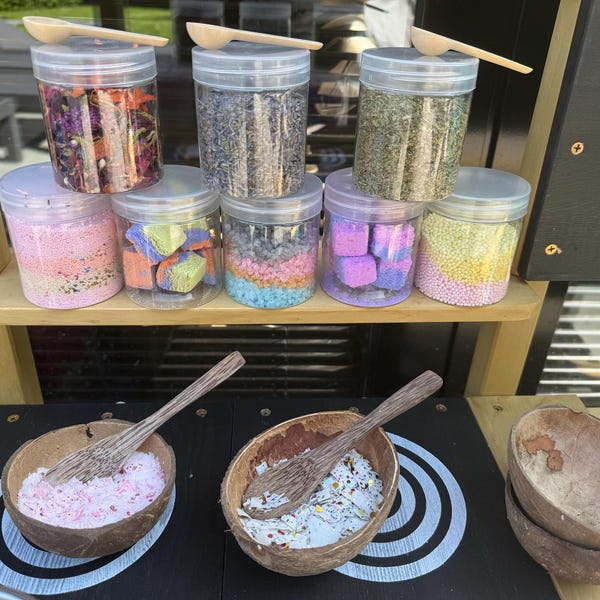 Round Sensory Tray With Painted Rice Kit, Sensory Tray Kit, Rainbow ...