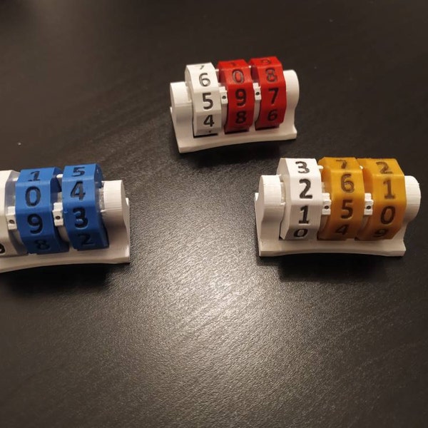 Compact Point Counter 3 Wheels for Board Games, Role Playing Games ...