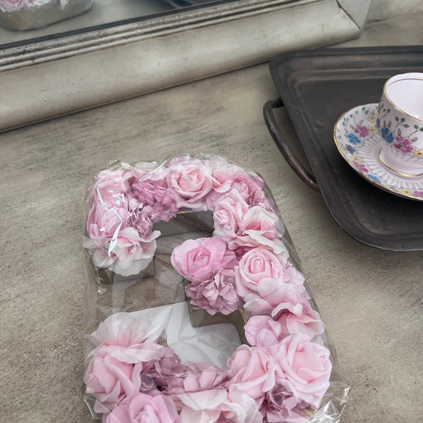 8 Inch Tall Pink Flower Sweet 16: Birthday Number OR Two Numbers of ...