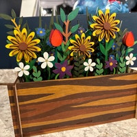 DIY 3D Layered MDF Flower Pot, Make Your Own Flower Pot, Flower Window ...