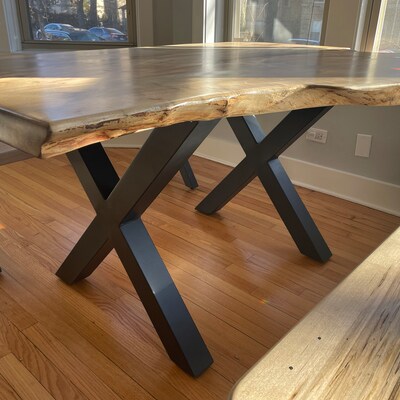 H 28 Inch, Dining Table Legs, X Shape, Made in 3x3 Tubing, 1 Pair ...