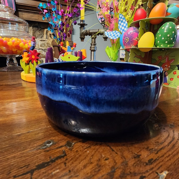 Tall Orange and Blue Ceramic Mug - Etsy
